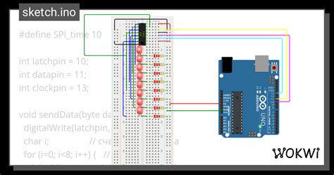 Spi 74hc595 Wokwi Esp32 Stm32 Arduino Simulator
