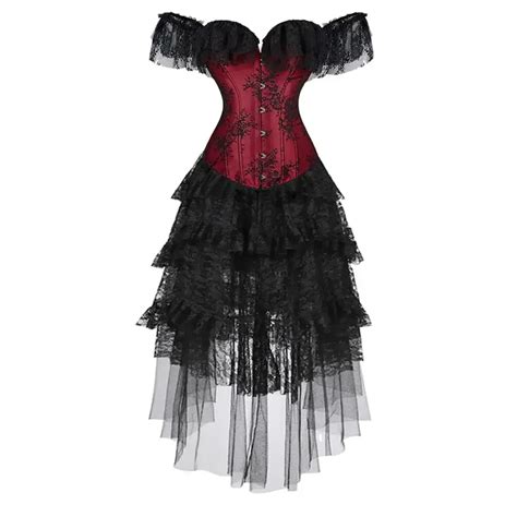 Vestido Con Corsé Vintage Elegante Bustier Victoriano Medieval Renacentista Con Cordones