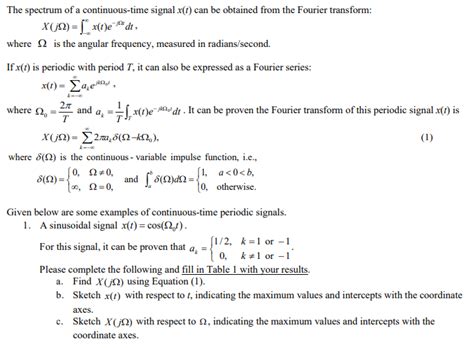 solved the spectrum of a continuous time signal x t can be