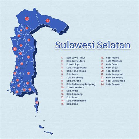 Premium Vector South Sulawesi Map Template For Vector Assets
