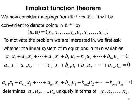 Ppt Inverse Function Theorem And Implicit Function Theorem Powerpoint