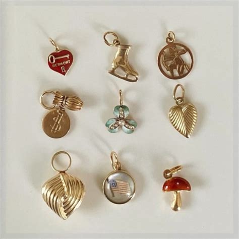 Antique Vintage Gold Charms Etsy