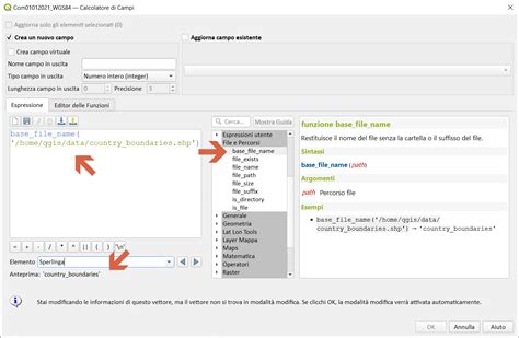 File E Percorsi Help Field Calculator