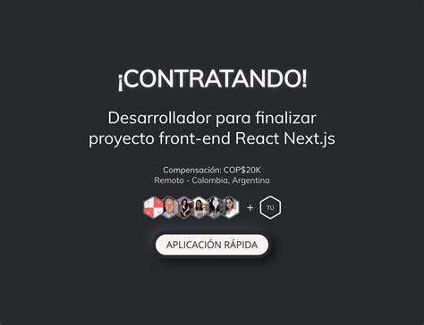 Desarrollador Para Finalizar Proyecto Front End React Nextjs En Cucushop Torre