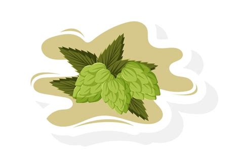Premium Vector Fruit Hops Vector Illustration Sticker