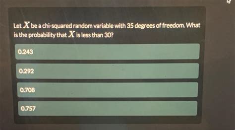 Solved Let X Be A Chi Squared Random Variable With 12