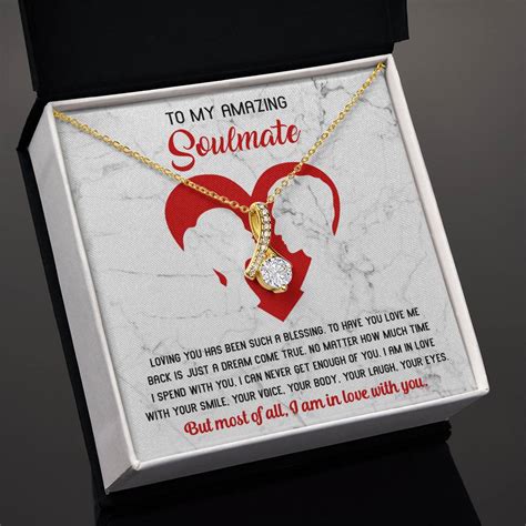 To My Amazing Soulmate I Am In Love With You Alluring Beauty Neckl
