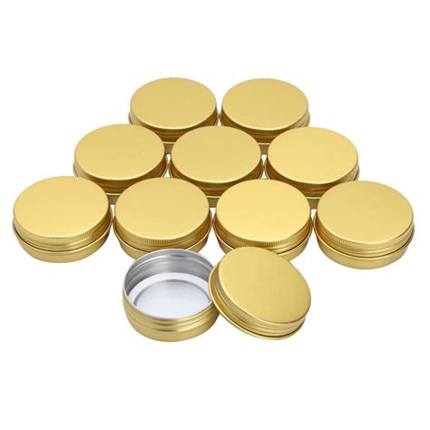 10pcs 30ml Metal Round Tins Aluminum Tin Cans Containers With Screw Lid