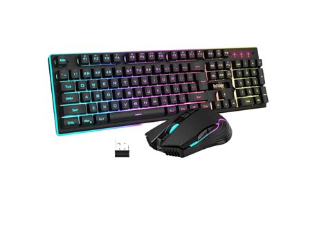 RedThunder K10 Wireless Gaming Keyboard And Mouse Combo LED Backlit Rechargeable 3800mAh