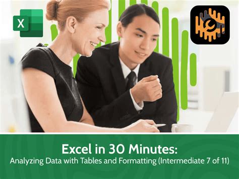 excel in 30 minutes analyzing data with tables and formatting toit