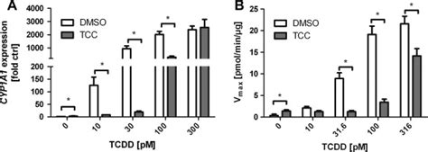 Antagonistic Effect Of Tcc On Tcdd Induced Gene Expression A And