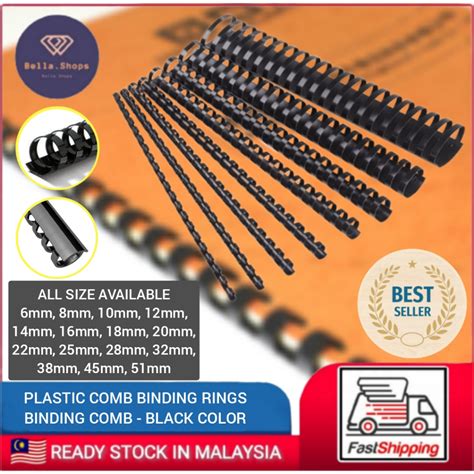 Binding Plastic Comb Plastic Comb Binding Rings Binding Comb Ring Comb Binding Black