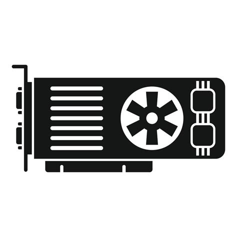 Video Card Cooler Icon Simple Vector Computer Gpu 15108173 Vector Art