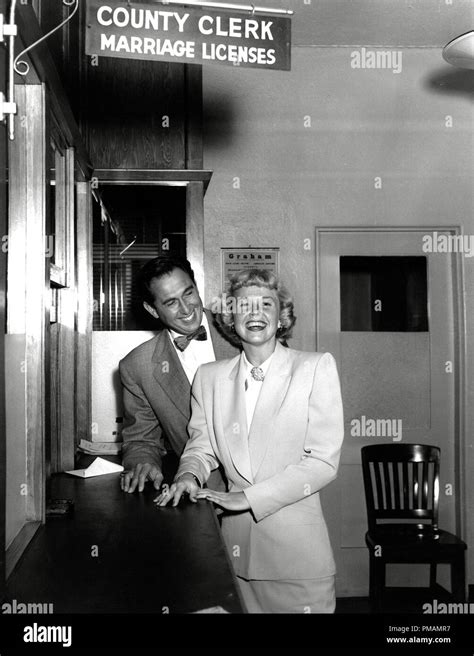 Doris Day And Husband Marty Melcher At Their Wedding In 1951 File