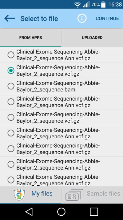 File Selector Integration Using Android Sequencing