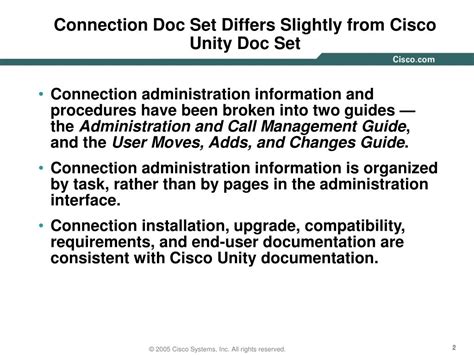 PPT Cisco Unity Connection X Documentation PowerPoint Presentation ID