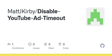 Github Mattjkirbydisable Youtube Ad Timeout