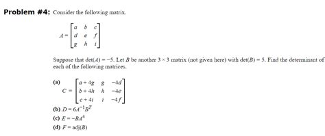 Solved Problem Consider The Following Chegg