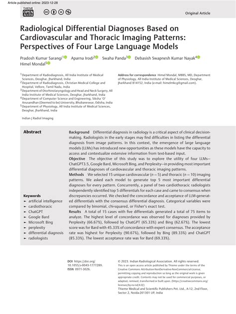 Pdf Radiological Differential Diagnoses Based On Cardiovascular And Thoracic Imaging Patterns