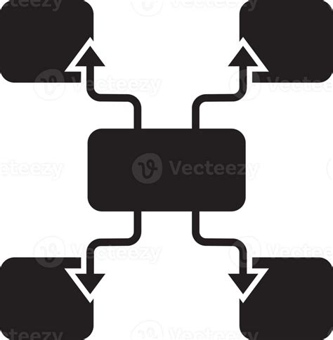 Mind Map Square Arrow Glyph Icon 46028509 Png