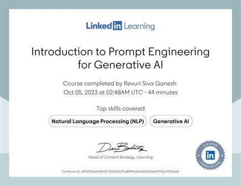 revuri siva ganesh on linkedin certificate of completion