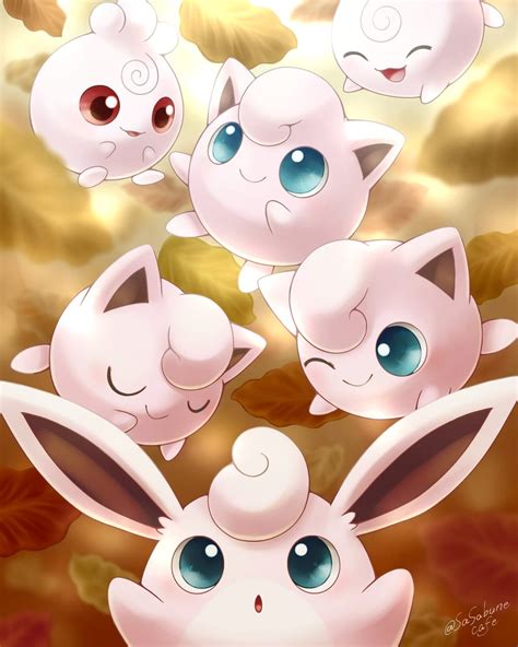 Jigglypuff Wigglytuff And Igglybuff Pokemon Drawn By Sasabunecafe Danbooru