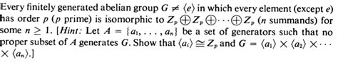 Solved Every Finitely Generated Abelian Group G E In
