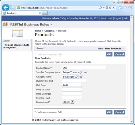 Code On Time REST RESTful Business Rules