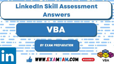 Vba Linkedin Skill Assessment Answer 2023 Exam Preparation Linkedin Quiz Youtube
