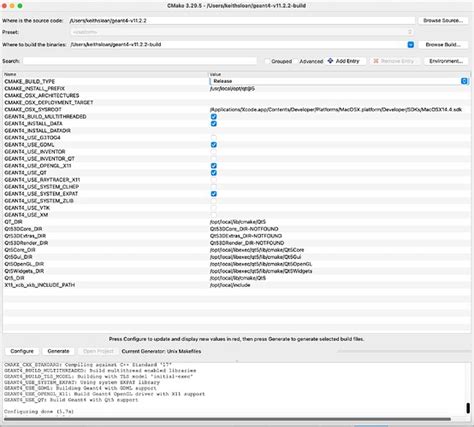 Building Geant4 With Cmake Gui And Qt6 Installed Getting Started