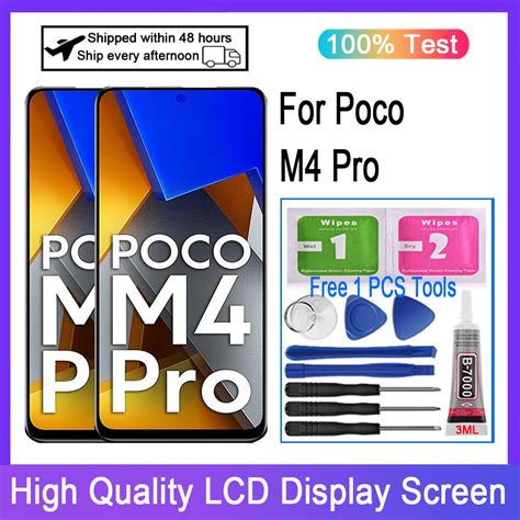Original AMOLED For Poco M4 Pro 2201117PI 2201117PG MZB0B5VI LCD Display Touch Screen Digitizer