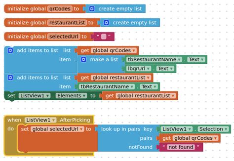 Creating An App To Scan And Save Qr Code Menus Mit App Inventor Help