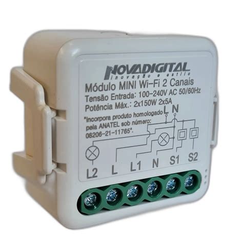 módulo mini dimmer de 2 canais nova digital