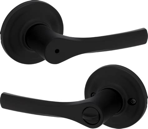 Weiser Henley Matte Black Door Handle Reversible Privacy Lever