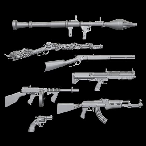 Free 3d Gun Pack Models Free Fivem Gun Packs 3d Models Jftpw
