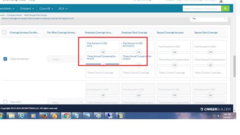 NF 1482 UI Any Company Partner Login Add Change Plan Cost Coverage Flat Amount