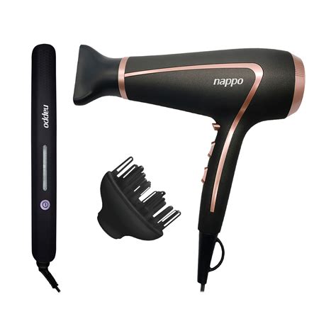 Combo Nappo Plancha De Pelo Con Placas De Cerámica Secador De 2200w