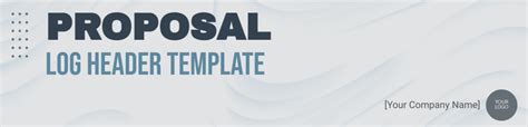 Proposal Log Header Template Edit Online And Download Example