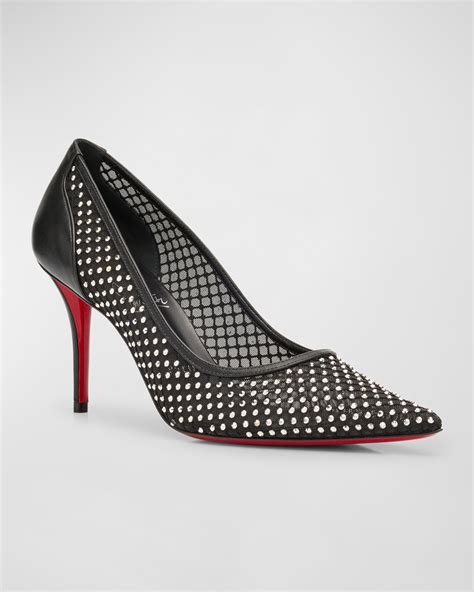 Christian Louboutin Apostropha Mesh Strass Red Sole Pumps Neiman Marcus