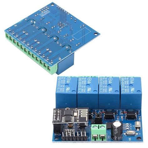 Yosoo Module De Relais Module Relais Esp8266 5v Fil 4 Canaux Pour