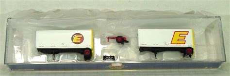 Athearn 2299 N Scale Estes 28 Wedge Trailer With Dolly Set Of 2