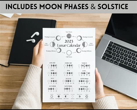 2023 Lunar Calendar Printable Moon Calendar 2023 Moon Phases Astrology