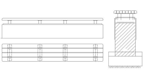 Railing Design Plan And Elevation CAD Drawing Cadbull