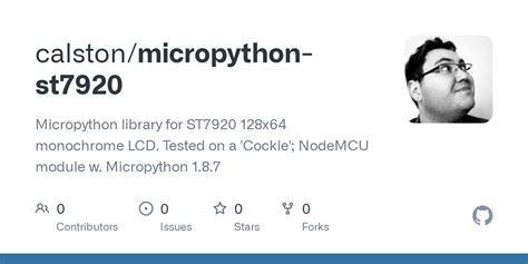 Github Calstonmicropython St7920 Micropython Library For St7920