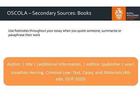 Oscola Referencing Guide Ppt