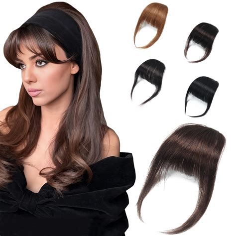 Vlike Hair Clip In Bangs 100 Real Human Hair Wispy