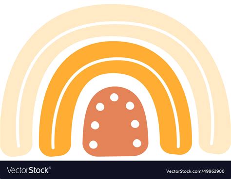 Rainbow Cartoon Drawn Royalty Free Vector Image