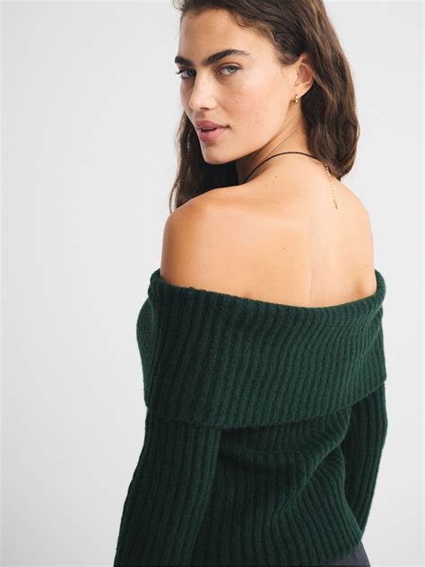 Buy Abercrombie And Fitch Off The Shoulder Ribbed Sweatshirt From Next