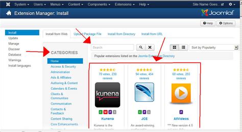 Using The Joomla App Store To Install Extensions In Joomla InMotion Hosting