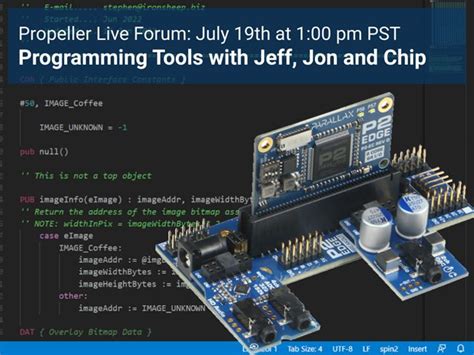 propeller live forum spin programming tools and vsc with jeff jon